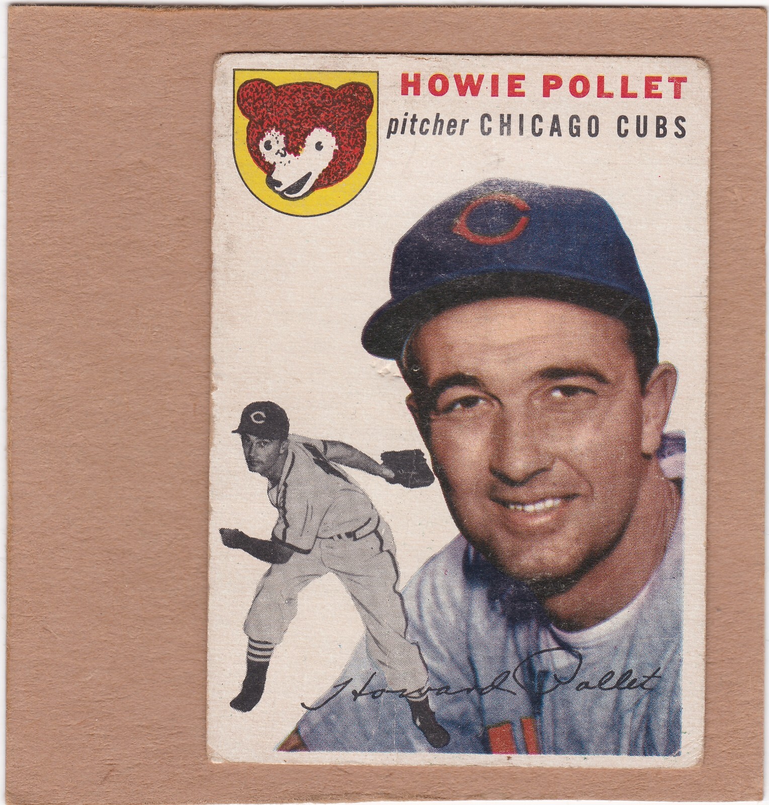 1954 Topps Baseball Card #89 Howie Pollet GD microcrease surface issues ...