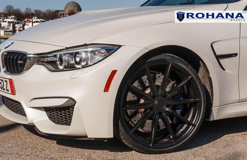 20” ROHANA RF1 MATTE BLACK CONCAVE WHEELS FOR BMW F80 M3 F82 F83 M4 ...