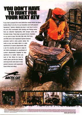 2006 PRINT AD - ARCTIC CAT ATV AD - ARCTIC CAT - MORE TO GO ON FOR ...