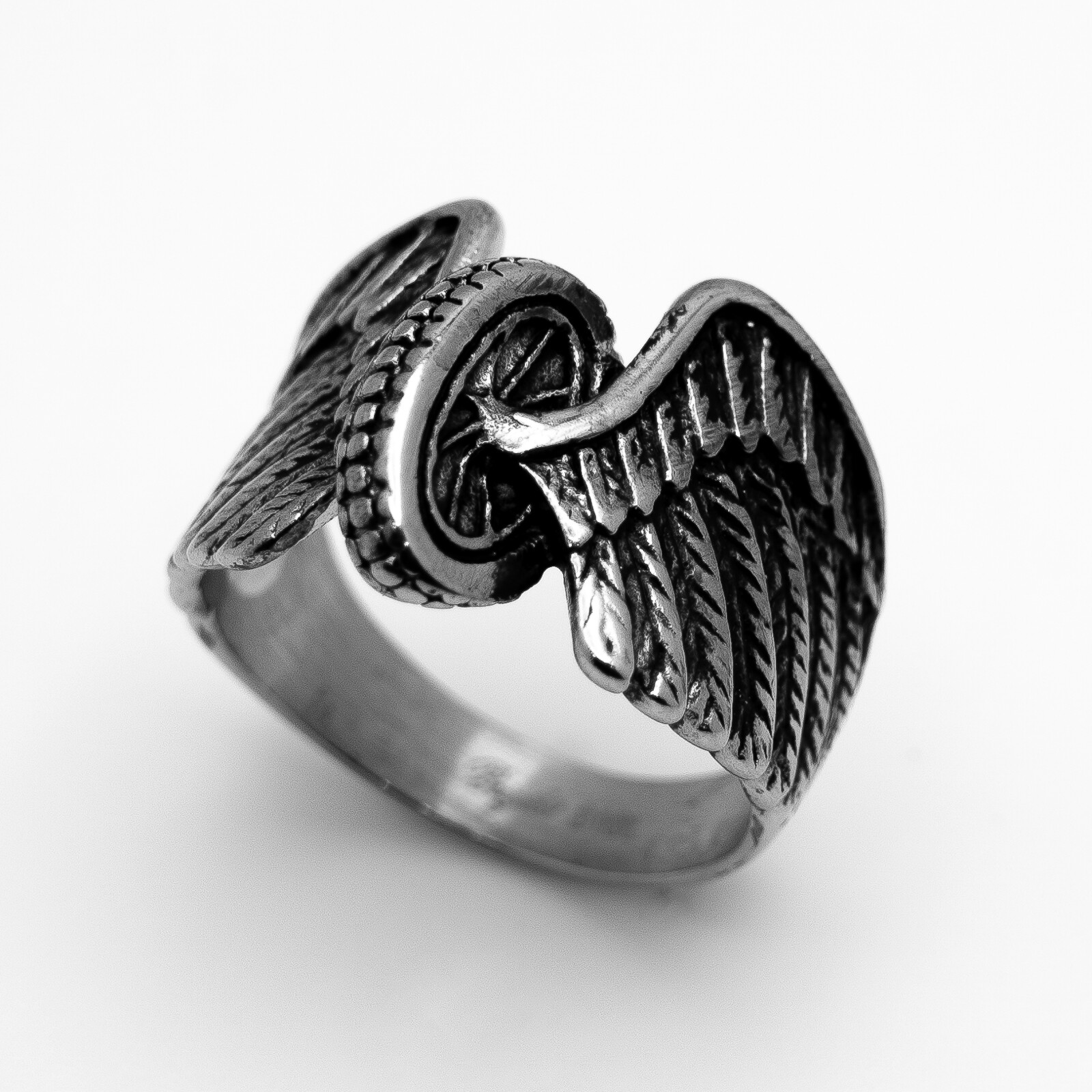 Winged Wheel Ring Stainless Steel Biker Jewelry 27 | eBay