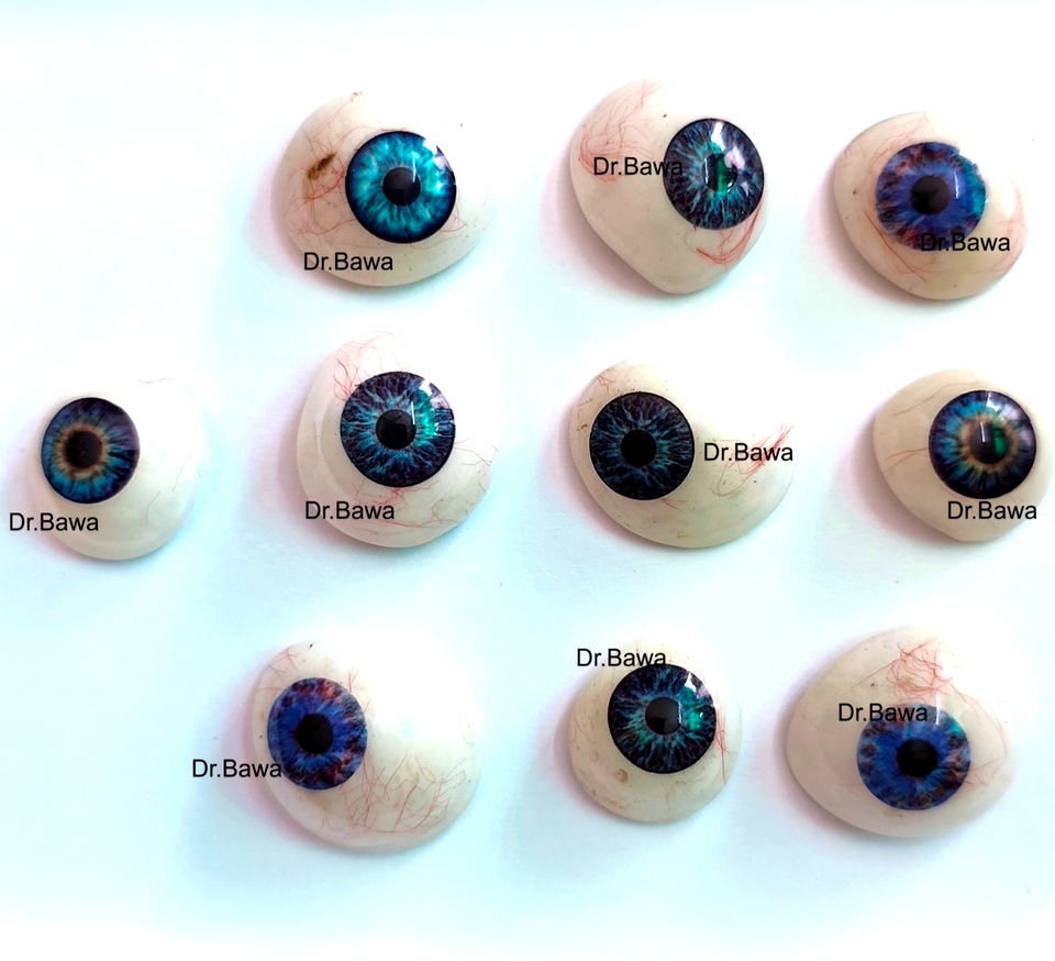 Free Ship 10 Pieces Artificial Mix Blue Eyes For Ophthalmology ...