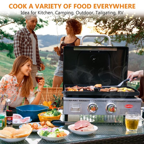 Portable Griddle for Outdoor, Tabletop, Countertop, Kitchen, Tailgating ...