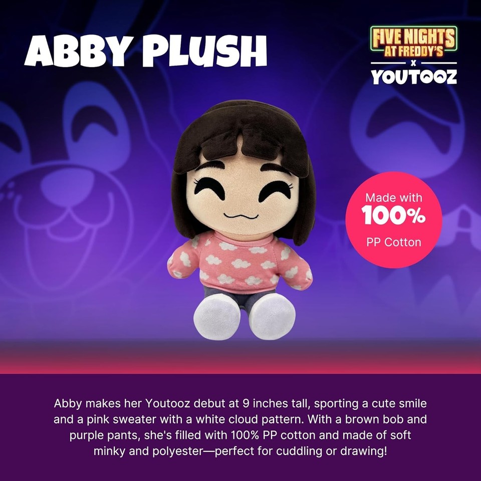 Youtooz Abby Plush 9 Inch FNAF MOVIE Plush, Collectible Stuffed Abby ...