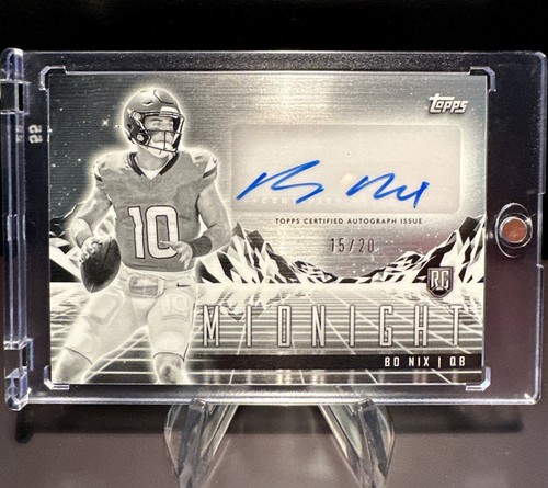 2024 Topps Midnight Equinox Bo Nix Rookie Signature Auto 15/20 Broncos ...