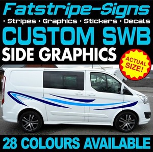 FORD TRANSIT CUSTOM SWB GRAPHICS STICKERS STRIPES DECALS ST M SPORT 2.2 ...