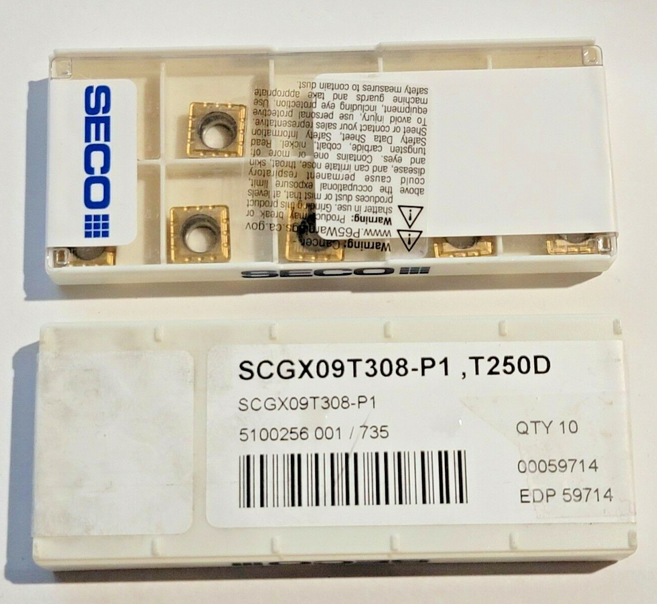 SCGX 09T308 P1 T250D SECO *** 10 INSERTS *** FACTORY PACK *** | eBay