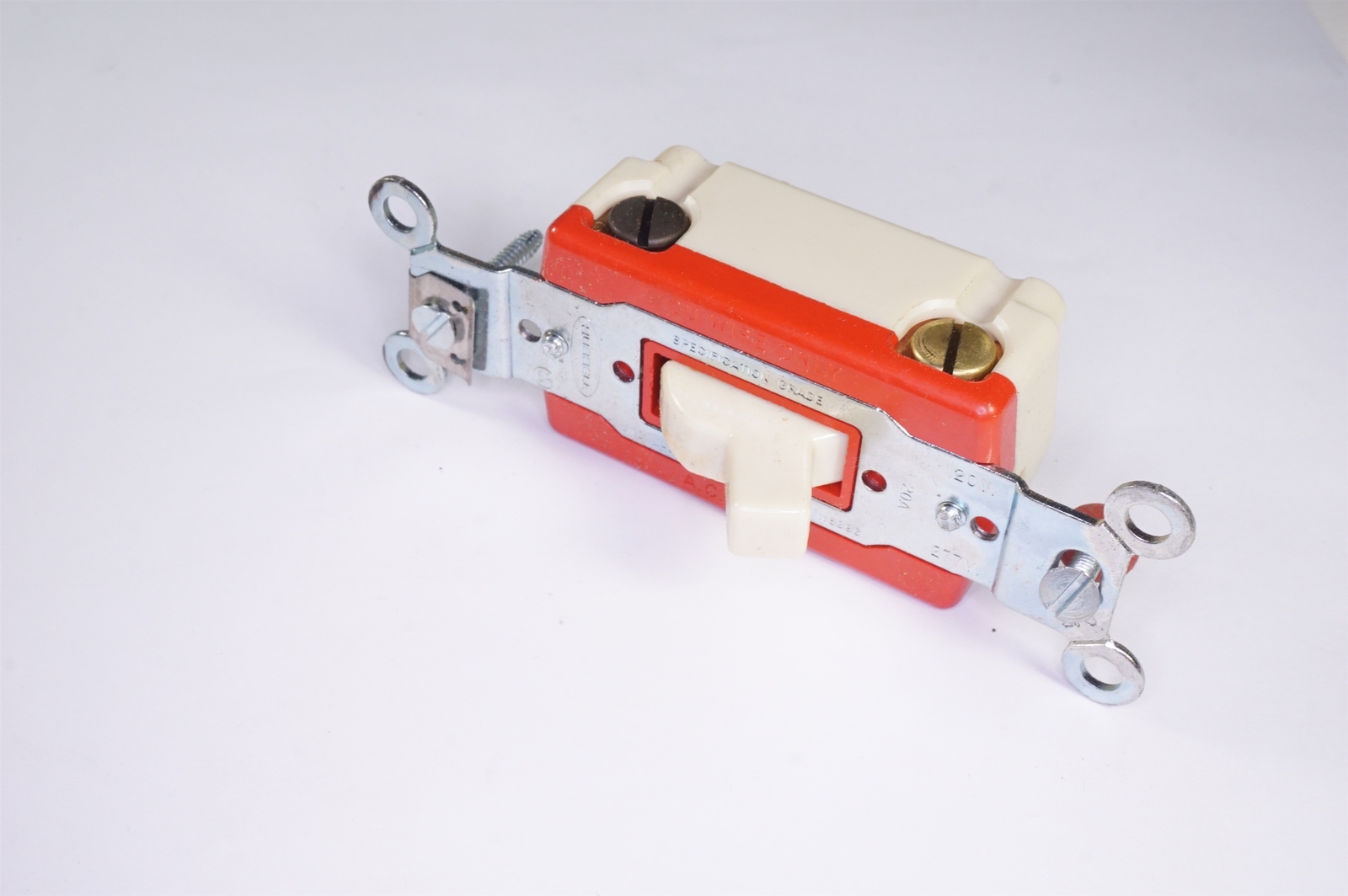 1223-I Hubbell AC Toggle Switch 20A 3-Way 120/277VAC Ivory Back Side ...