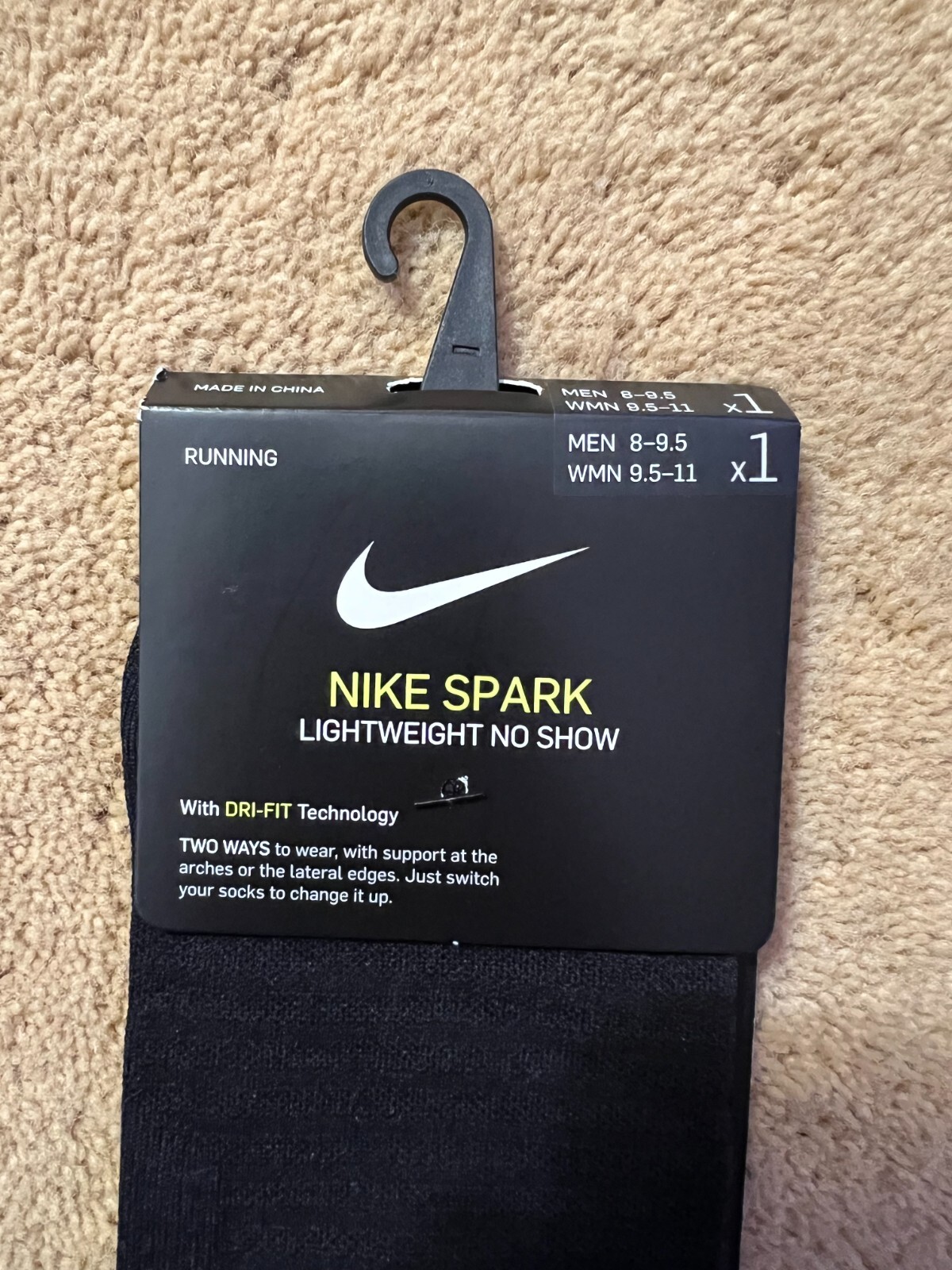 Nike+Spark+Lightweight+No+Show+Reflective+Running+Socks+Size+8-9.5 ...
