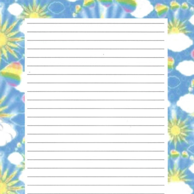 20 Sheets 5 Envelopes A5 Letter Writing Set: Weather sun rain cloud ...