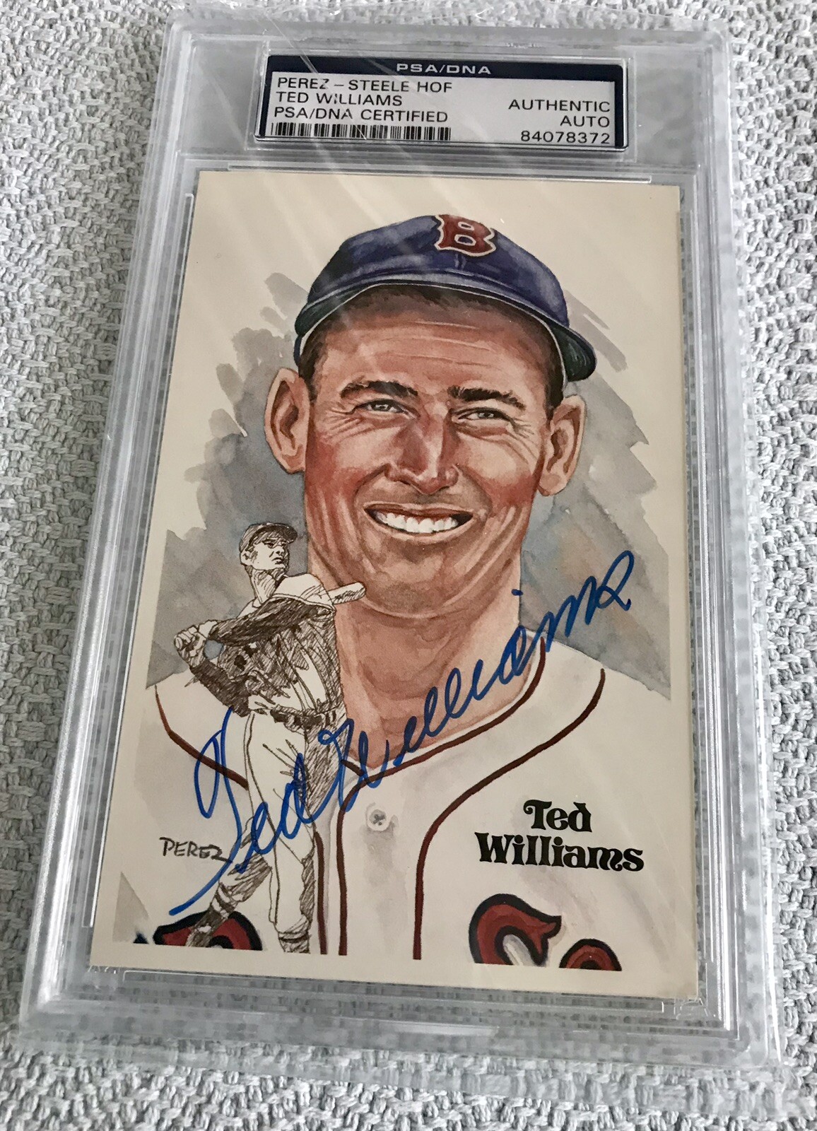 Ted Williams PSA DNA Slabbed Signed Perez Steele Postcard Autograph | eBay