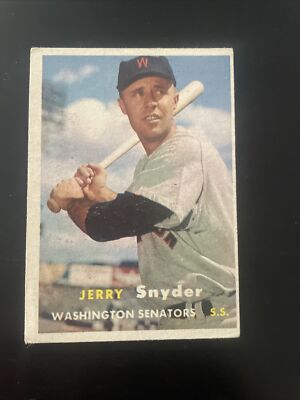 JERRY SNYDER 1957 Topps #22 Baseball Card Washington Senators VG ...