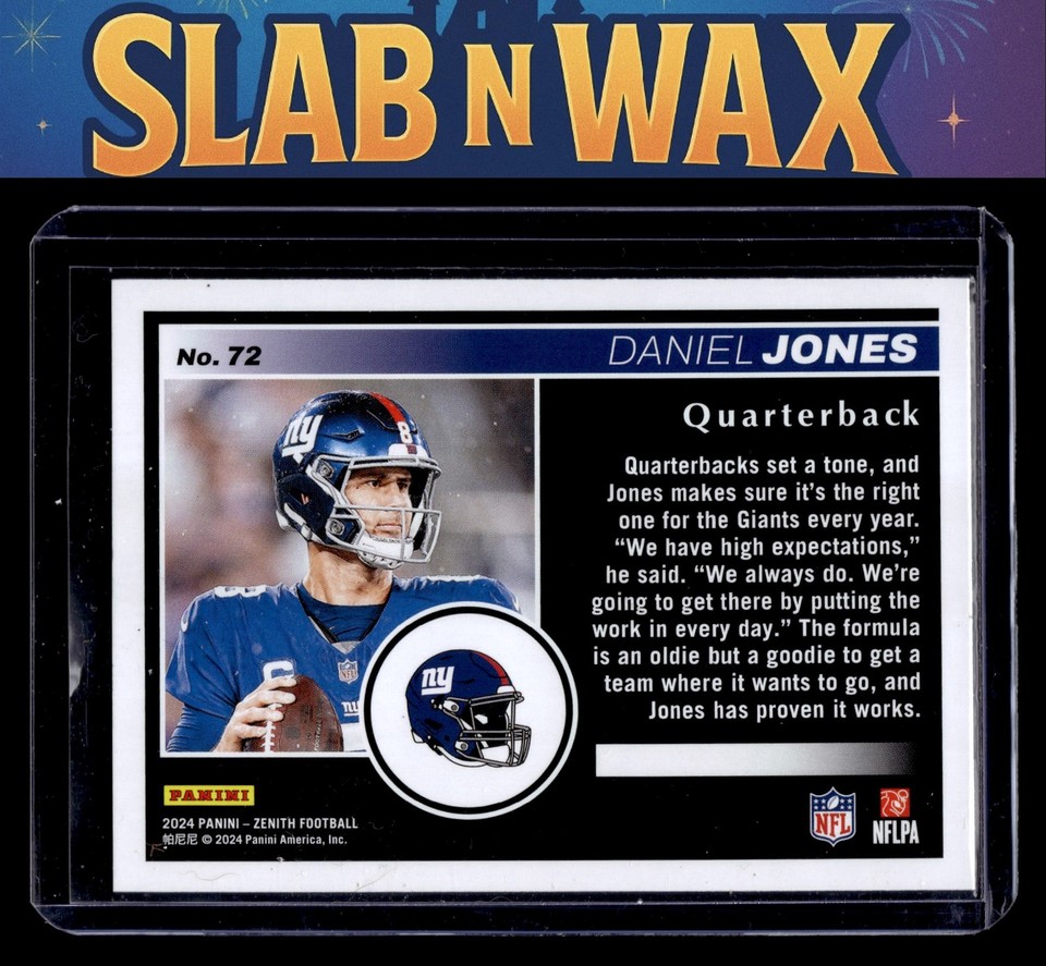 2024 Panini Zenith Daniel Jones #72 New York Giants Retail | eBay