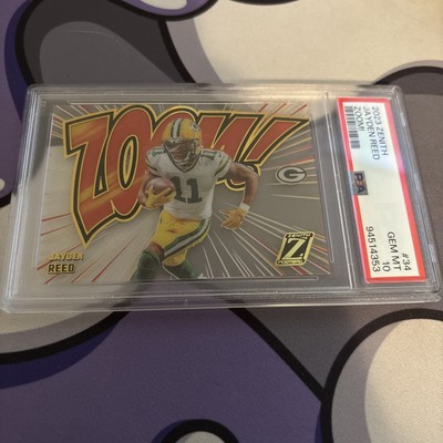 2023 Panini Zenith Jayden Reed Zoom! Green Bay Packers Case Hit #34 PSA ...