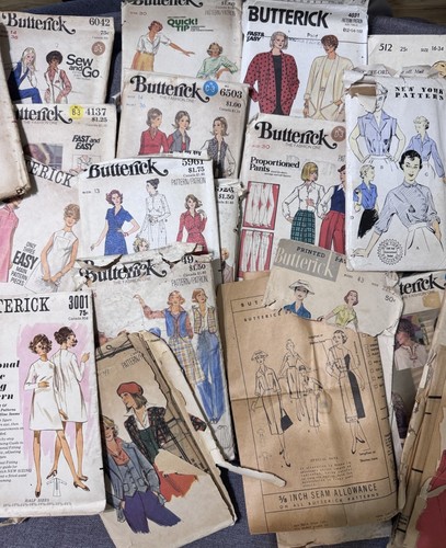 Vintage Sewing Pattern Lot Of 25 Butterick New York McCall 1940-70’s ...