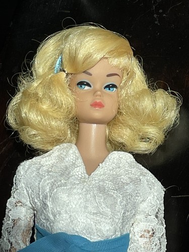Vintage Barbie Doll Fashion Queen Blonde Side Part Flip Wig, Clone ...