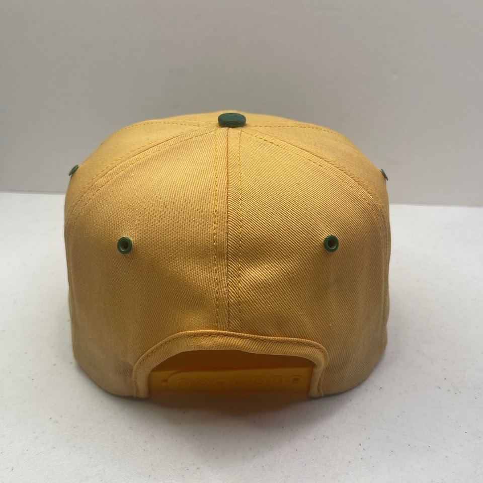 Vintage Dekalb Farmer Hat Adult Cap Snapback Yellow K-Brand Made In USA ...