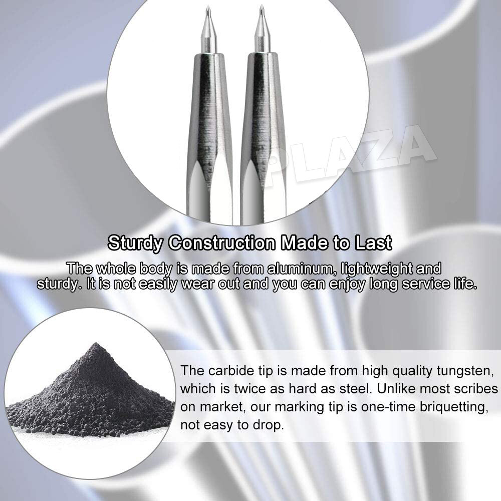2x New Tungsten Carbide Scribing Pen Tip Steel Scriber Scribe Mark ...