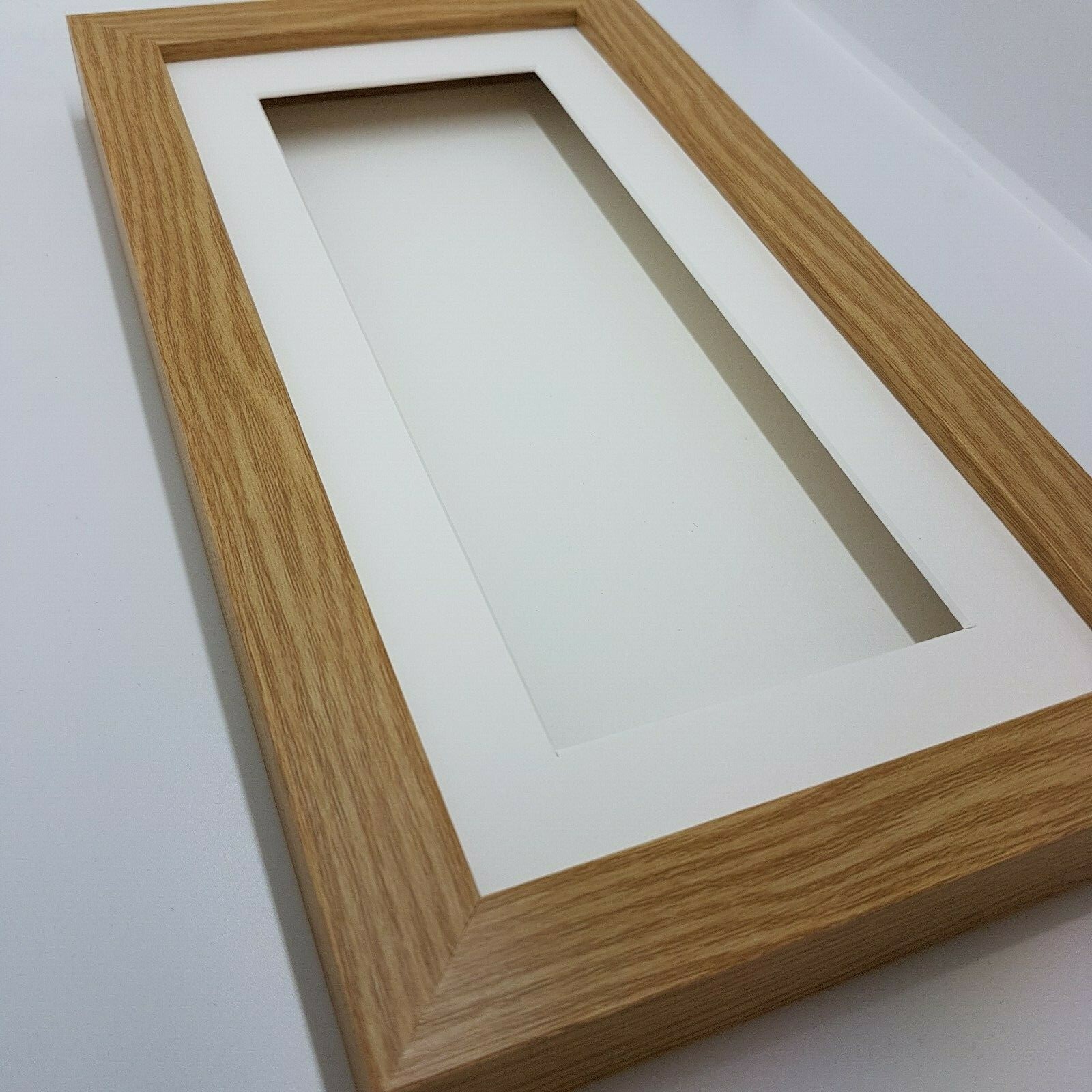 3D 10" x 5" Oak Effect Picture Photo Box Frame Medal Object Memorabilia ...