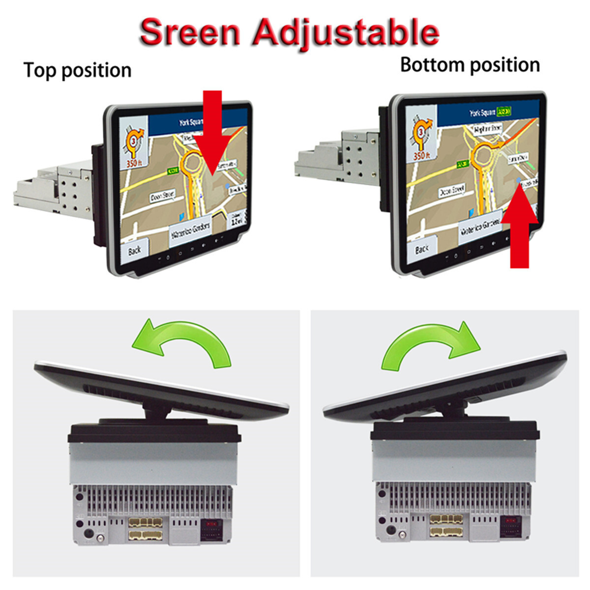 Single Din Touch Screen Flip Out Car Stereo Bluetooth 10 inch Android ...