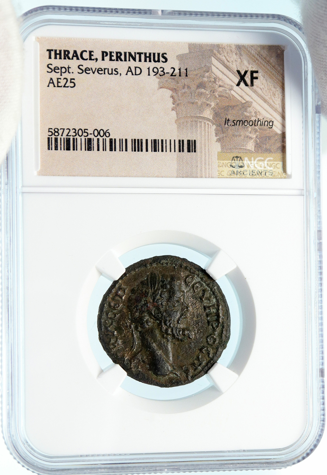 SEPTIMIUS SEVERUS Genuine Ancient Perinthus Thrace Roman Coin HERMES ...