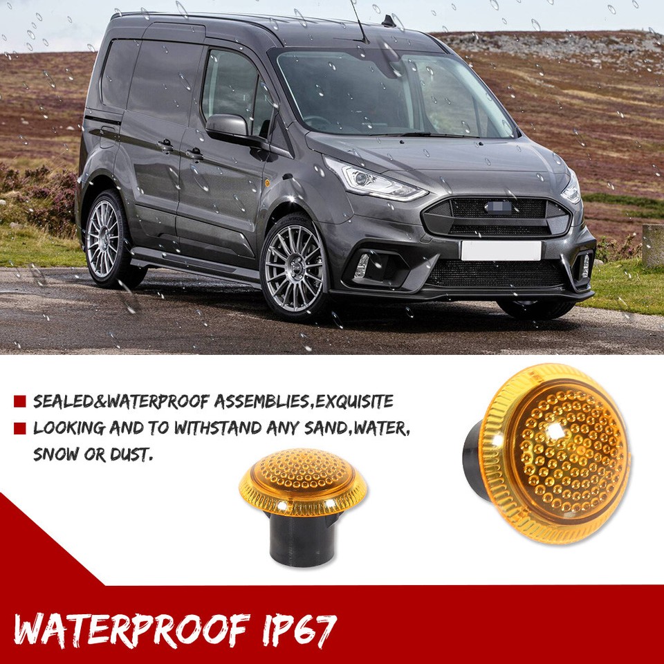 For 2010-2021 Ford Transit Connect Side Fender Turn Signal Lights ...