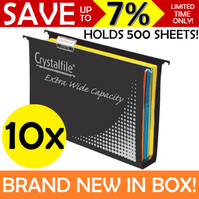 NEW 10x Crystalfile Extra Wide Capacity Heavy Duty Suspension Files ...