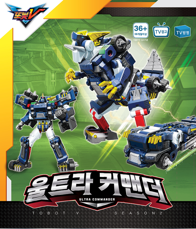TOBOT V ULTRA COMMANDER Beast Dino Megazord Transforming Robot Vehicle ...