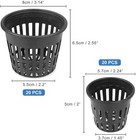 40 Pack 3" 2" Net Cup Pots, Plastic Lightweight Economy Net Pots for ...