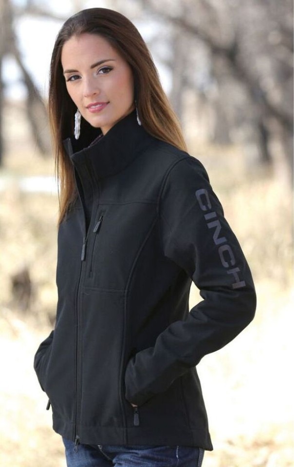 Cinch Ladies Concealed Carry Black Bonded Softshell Jacket #MAJ9866002 ...