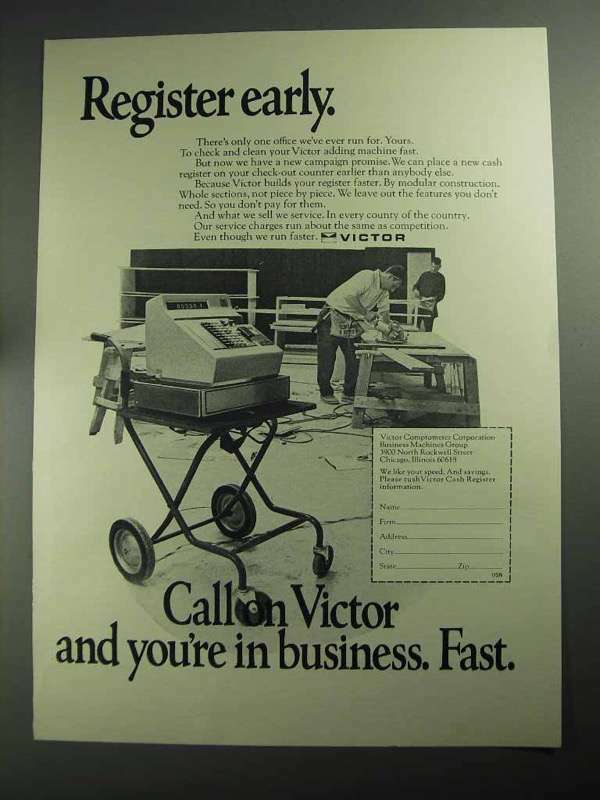 1968 Victor Comptometer Corporation Ad - Register Early | eBay