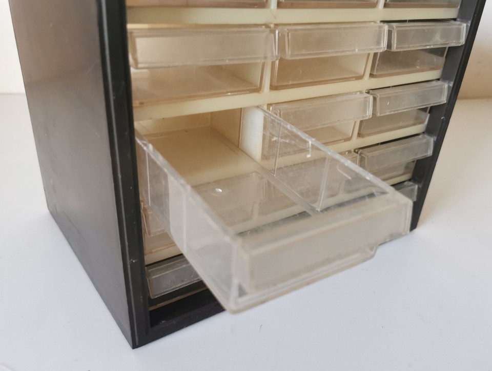 Vintage Craftsman Small-Parts Storage Drawers 10" Plastic Cabinet | eBay UK