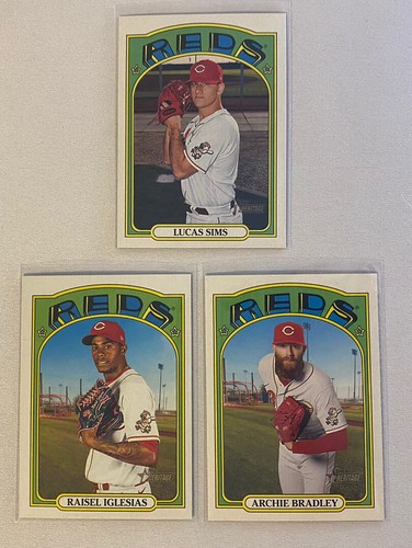 2021 Topps Heritage Cincinnati Reds 3c Pitchers Lot Sims, Iglesais ...