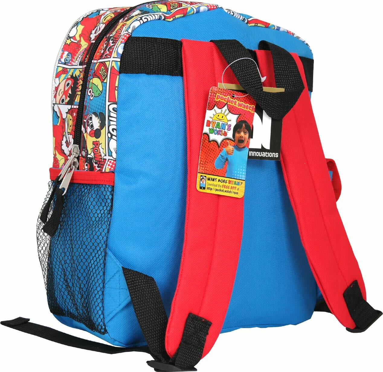 Ryan's World Pow! Zap! 12" Toddler School Backpack Boy's Book Bag | eBay