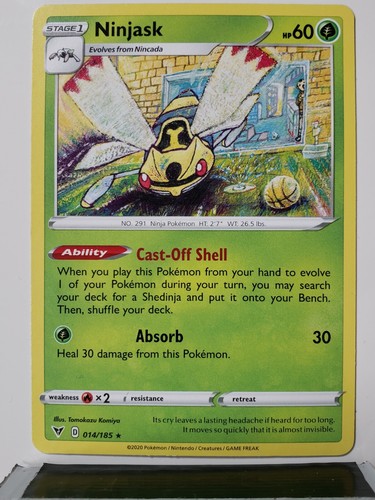 Ninjask 014/185 Near Mint - RARE Vivid Voltage Pokemon Card Tomokazu ...