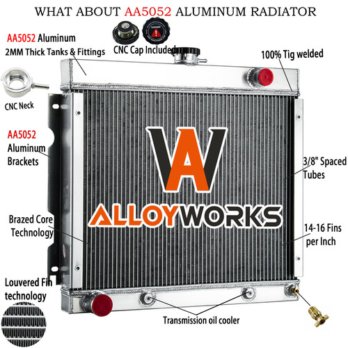 4 Row Aluminum Radiator for 1970 1971 1972 Dodge Dart VALIANT DUSTER ...