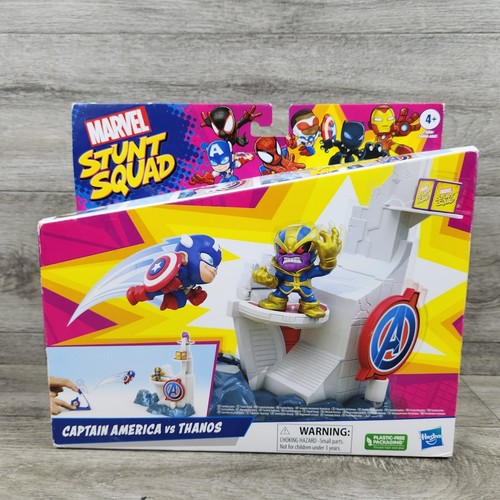 MARVEL STUNT SQUAD CAPTAIN AMERICA VS THANOS TOWER SMASH PLAYSET | eBay