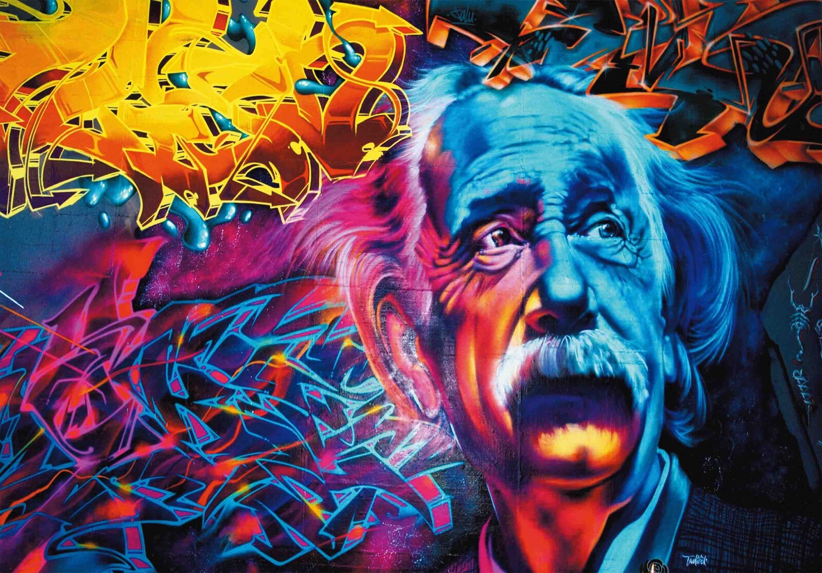 3D Color Scientist Artistic Graffiti Wall Murals Wallpaper Murals Wall ...