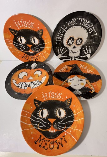 Pottery Barn Kids Melamine Halloween Plates 9 Inch Set of 5 | eBay