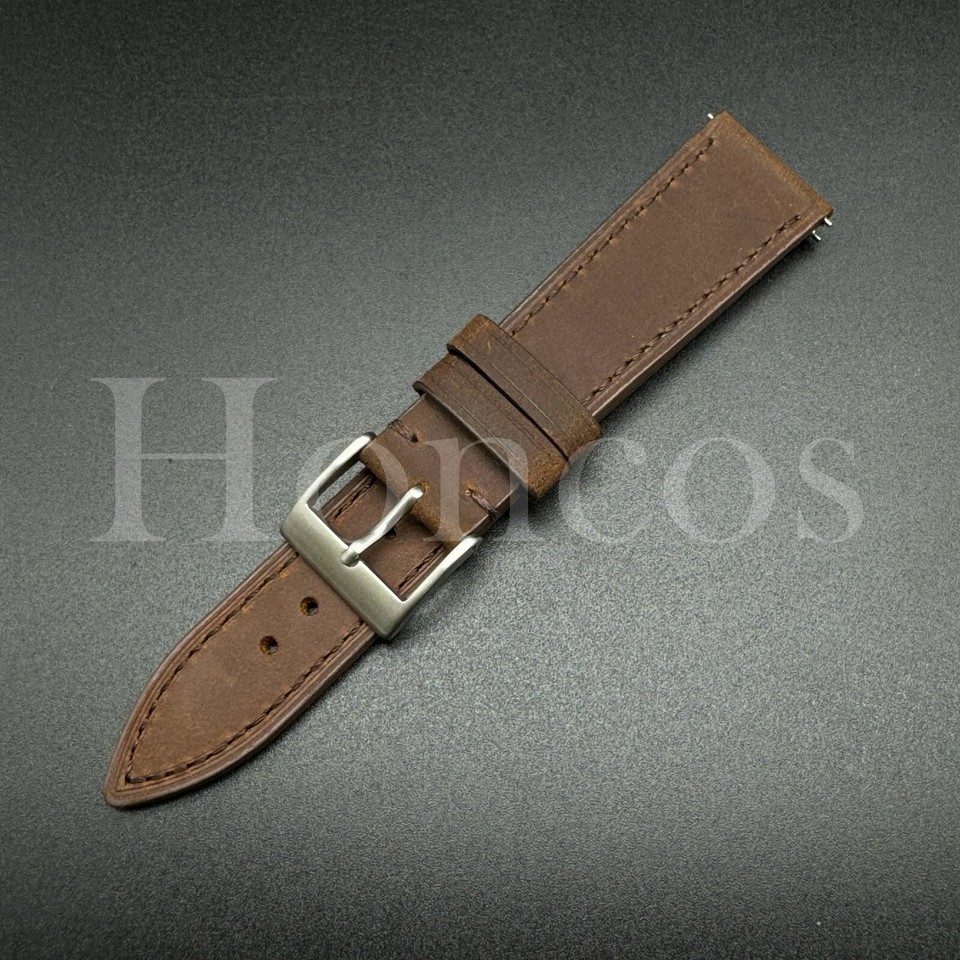 18 20 22 MM Soft Vintage Leather Watch Band Strap Quick Release Fits ...