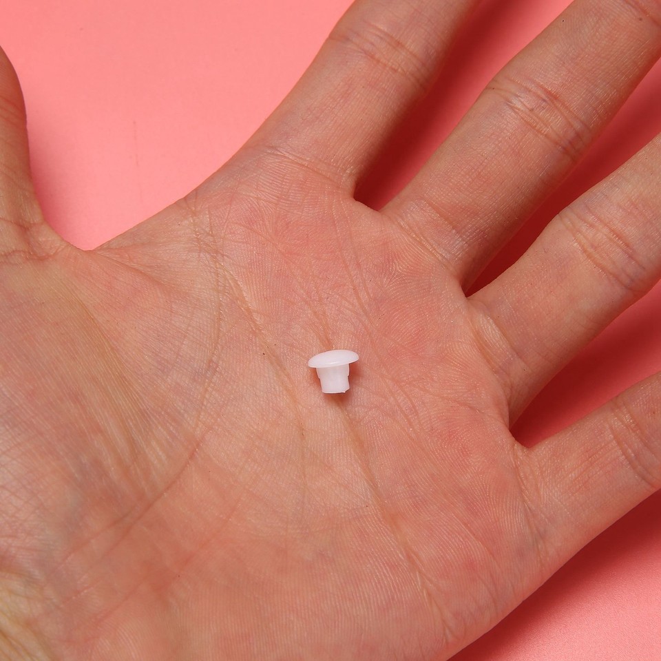 Plastic Round Shaped Cover Screw Lid White 150Pcs for 5mm dia Hole ...