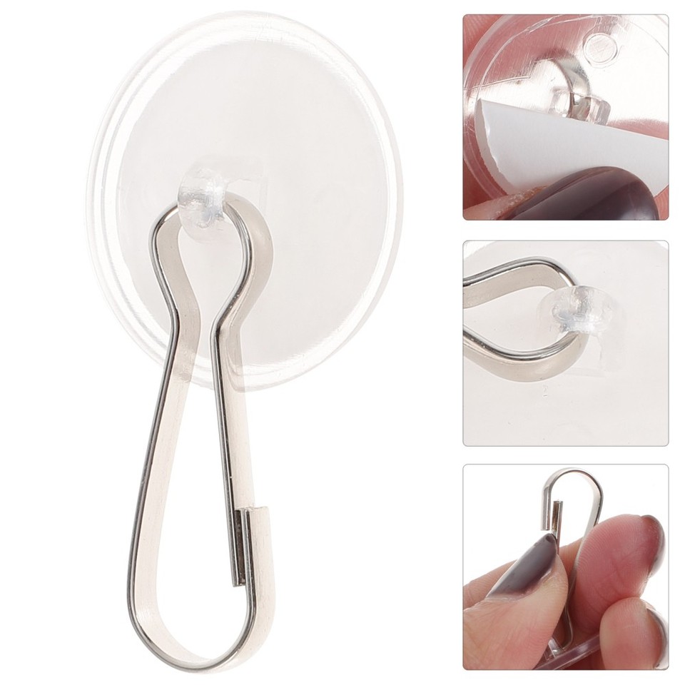 20 Pcs Ceiling Hook Removable Wall Hangers Adhesive Hooks Self Stick | eBay