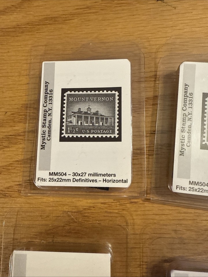 Mystic Stamp Co. Pre-Cut Stamp Mounts MM504 Lot Of 8 Black New 30X27 mm ...
