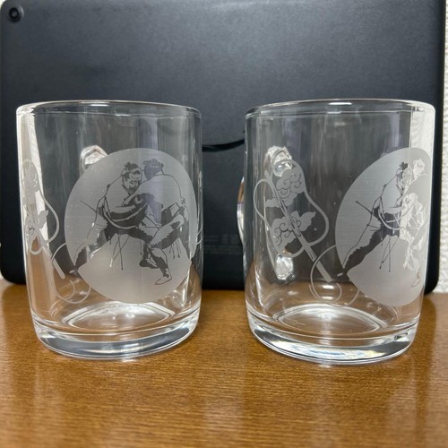 Sumo Cup Set of 2 Glass Mugs Souvenir from Sumo Wrestling Event | eBay UK