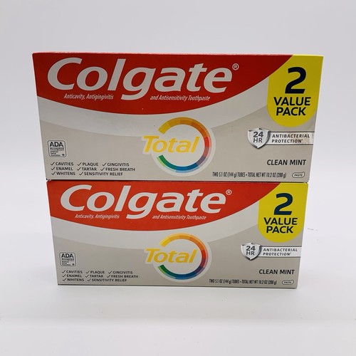 Colgate Total Clean Mint Paste Toothpaste - 5.1oz/2pk LOT OF 2 | eBay
