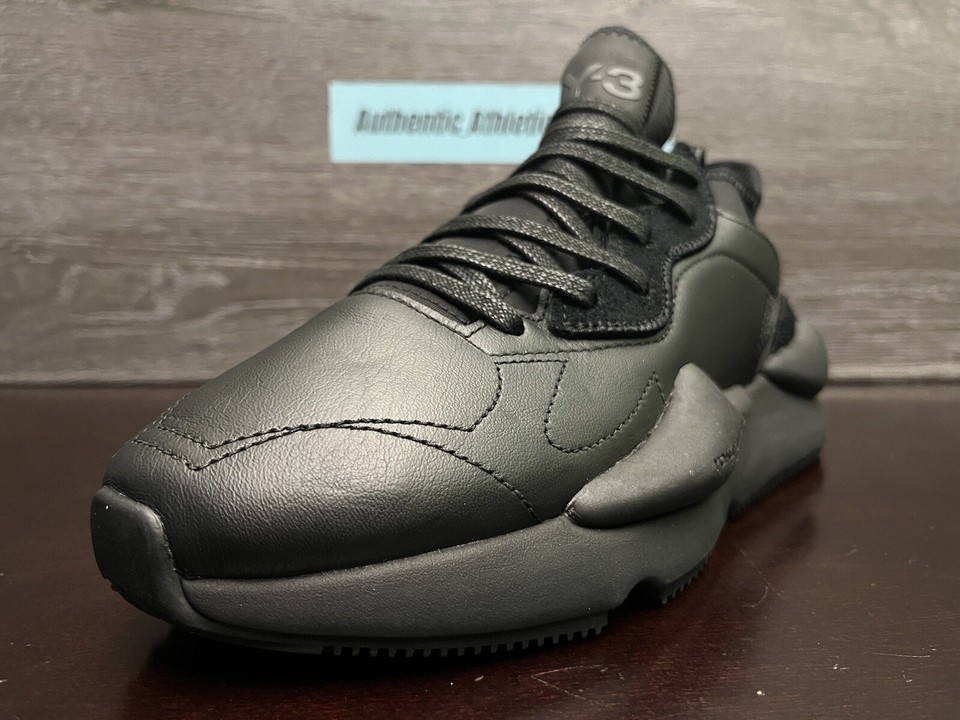 Adidas Y-3 Kaiwa Yohji Yamamoto Black Leather Shoes Men's Size 12.5 ...