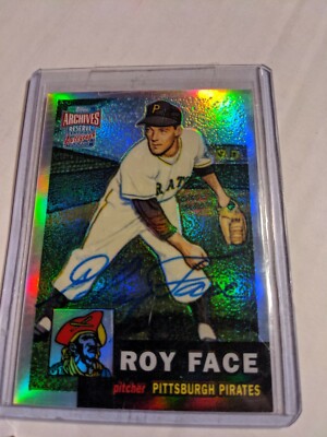 2001 Topps Archives Reserve Auto on Card Roy Face Pirates #ARA33 ...