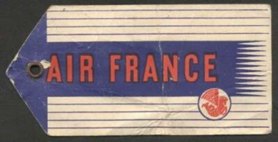 Air France Airlines Baggage Label 2" x 4" | eBay
