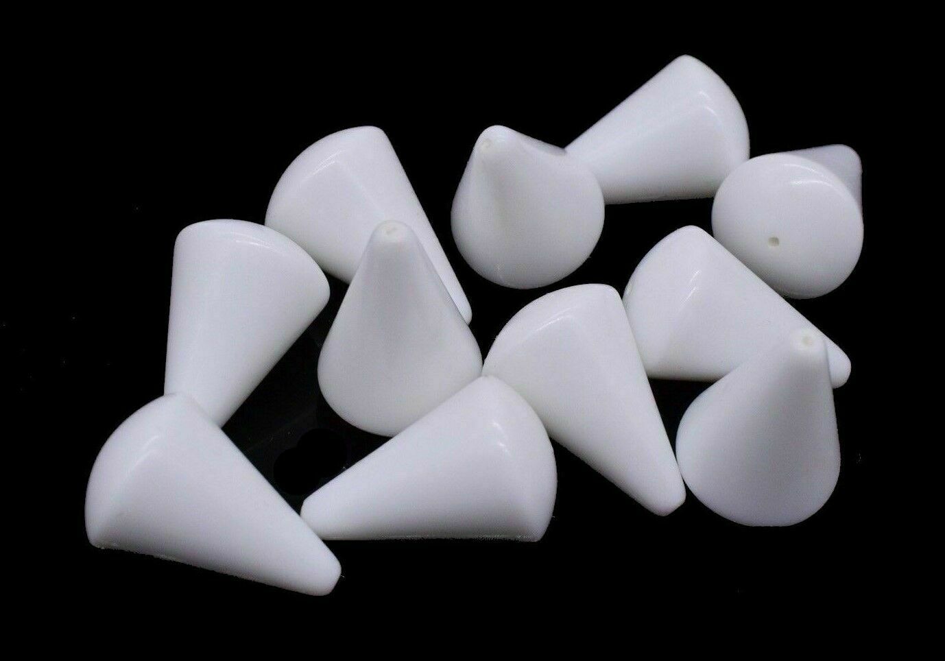 Vintage White Cone Shape Beads 15 X 24 mm | eBay