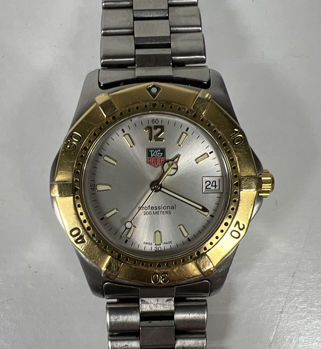Tag Heuer Classic 2000 Series Stainless 37mm Case Gold Tone Tag Heuer Classic 2000 Series Stainless 37mm Case Gold Tone