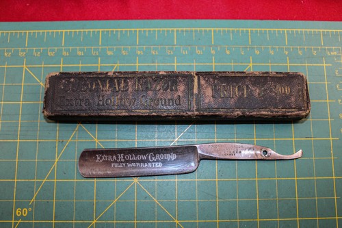 Colonial Extra Hollow Ground Etched Blade Straight Razor W/Box - No ...